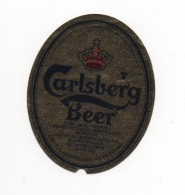 Denmark - Beer Label for Mexico - Carlsberg Beer | eBay