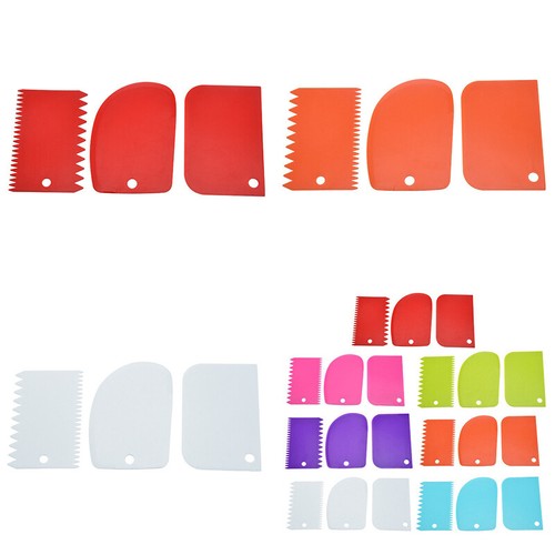 Scraper Icing Cake smoothing 3 PIECES Smoother Scraper Baking cutting ...