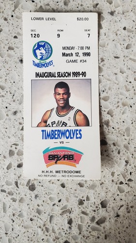 Minnesota Timberwolves 1989-90 INAUGURAL SEASON Game#34 Vs David ...