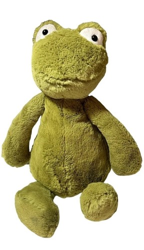 Jellycat Bashful Frog Plush Green Medium Size 12" Retired Lovey Stuffed ...