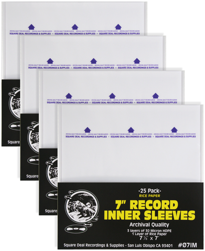 (100) 7" 45rpm RICE PAPER Insert Plastic Record Inner Sleeves Vinyl ...