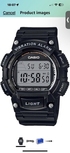 Casio W736H-1AV, Illuminator Watch, Countdown Timer, Stopwatch, Vibrating Alarm | eBay