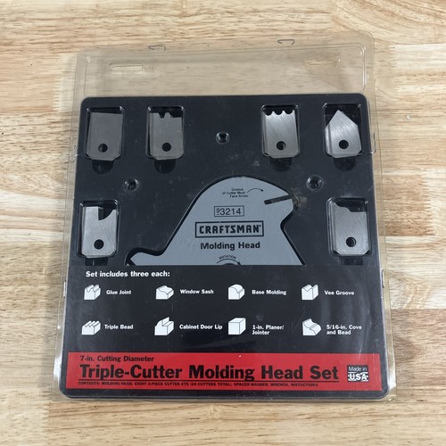 New Vintage Sears Craftsman 9-3214 Triple Cutter Molding Head Set, New ...