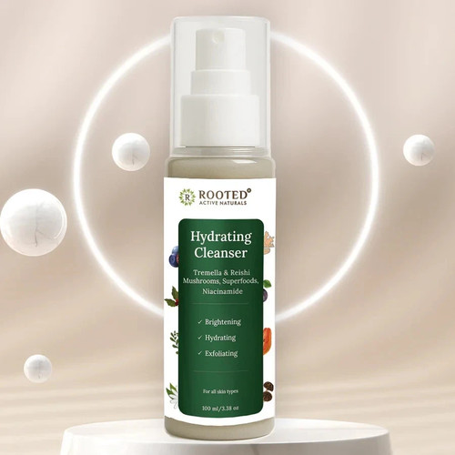 Rooted Active Naturals | Hydrating Cleanser With Mushrooms Superfoods ...