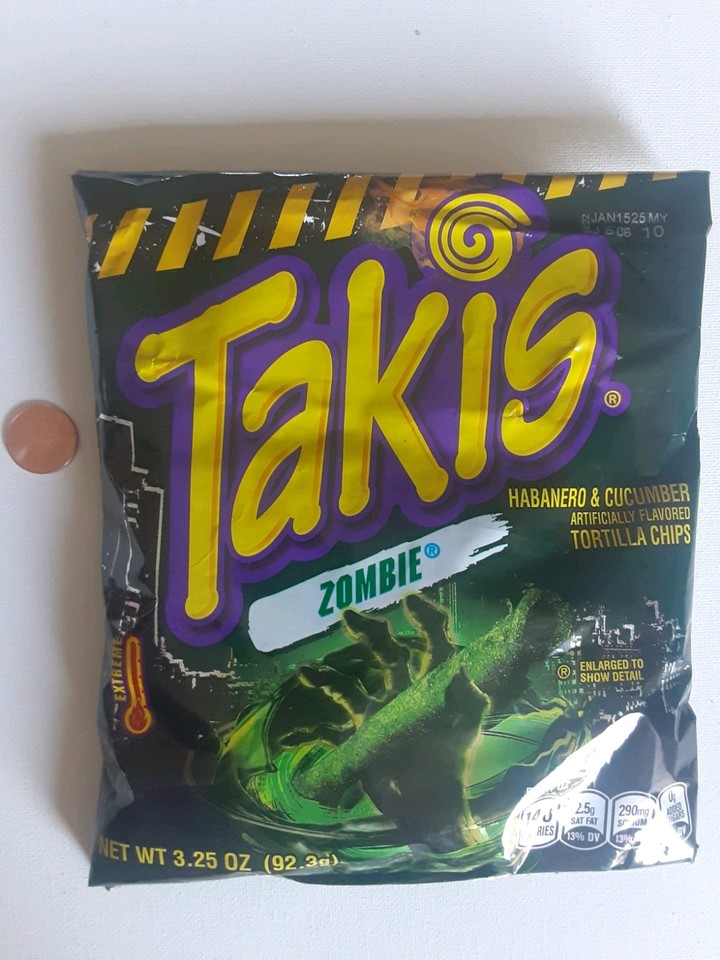 4 Bags New Limited Edition 2024 Takis ZOMBIE Habanero & Cucumber 3.25 ...
