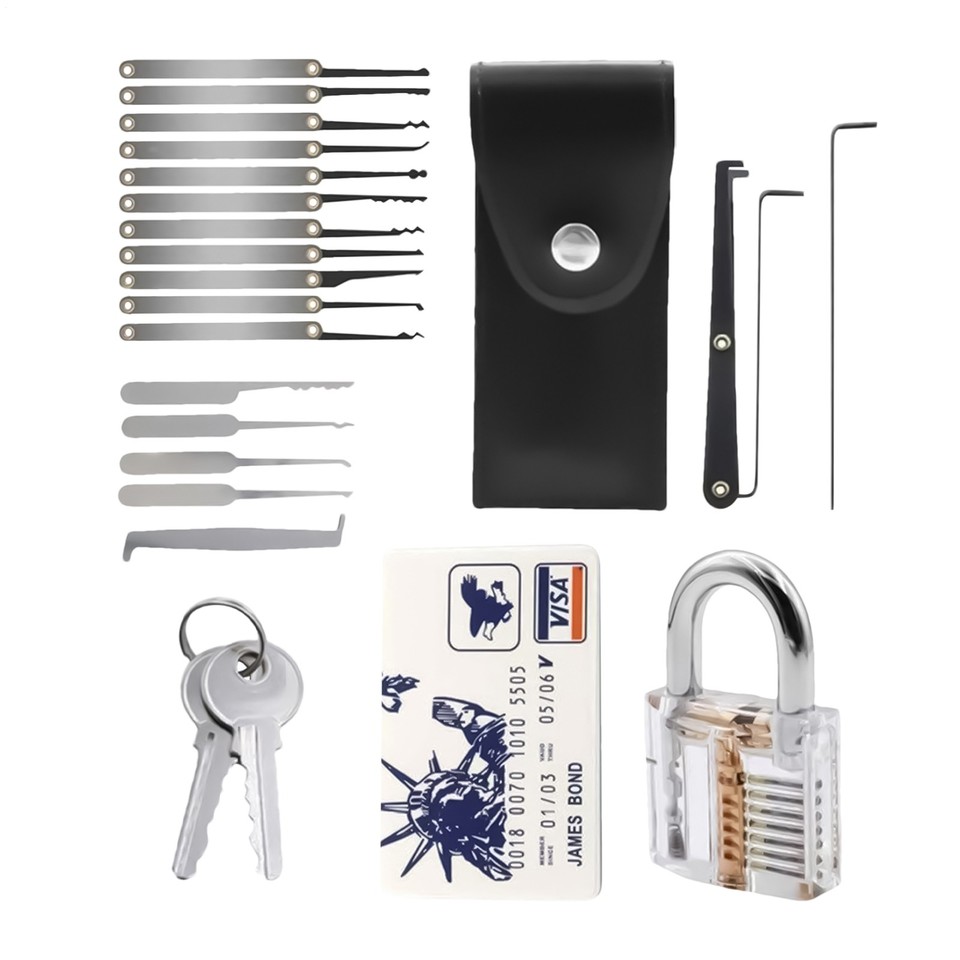 1 Set Lock Picking Kit Tubular Lock Picking Training Set Waterproof ...