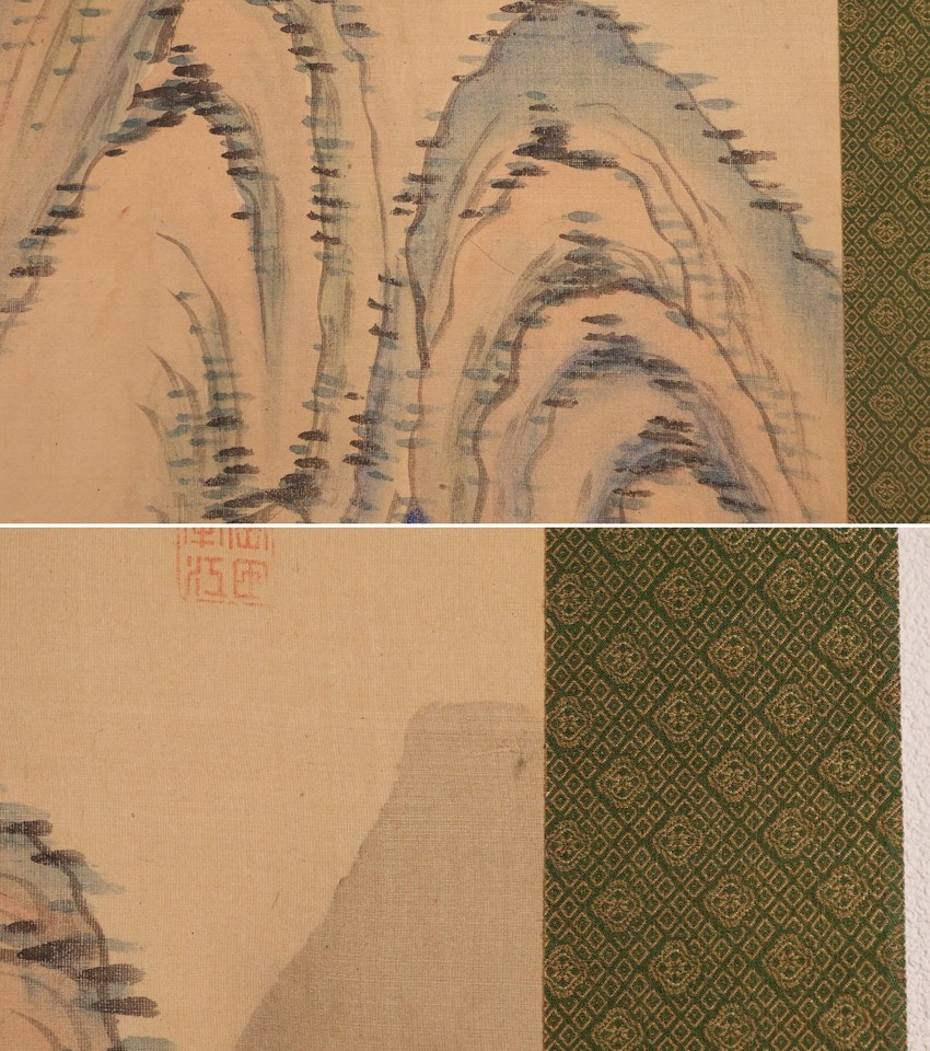 Japanese Hanging Scroll Hand Painted 'Landscape' KAKEJIKU Edo Era By ...