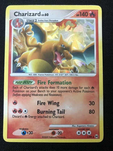 Pokemon TCG English Card Cracked Ice Charizard 1/99 -Edge Whitening ...