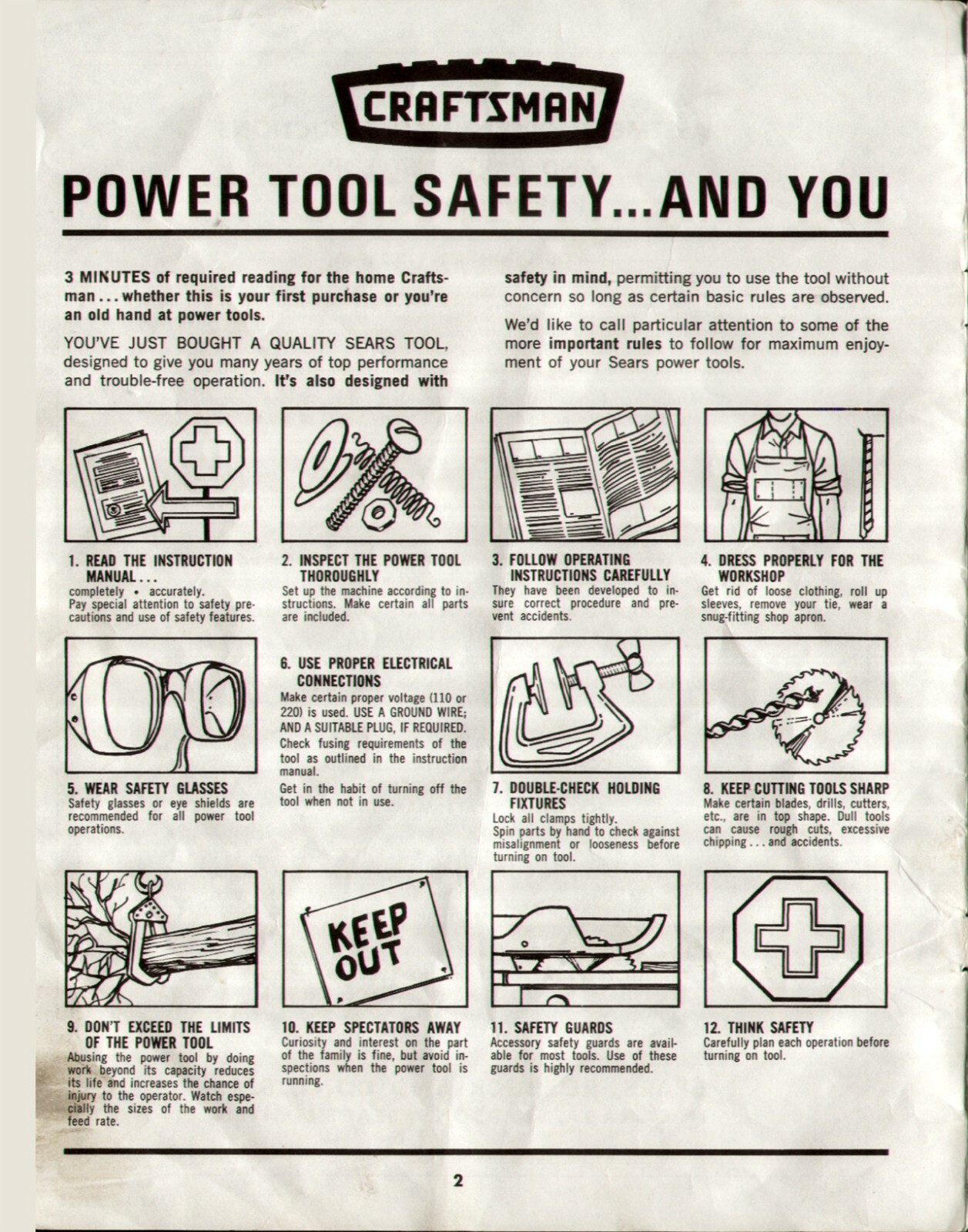 Operator Instructions & Parts List Manual Fits Craftsman Shaper 113. ...