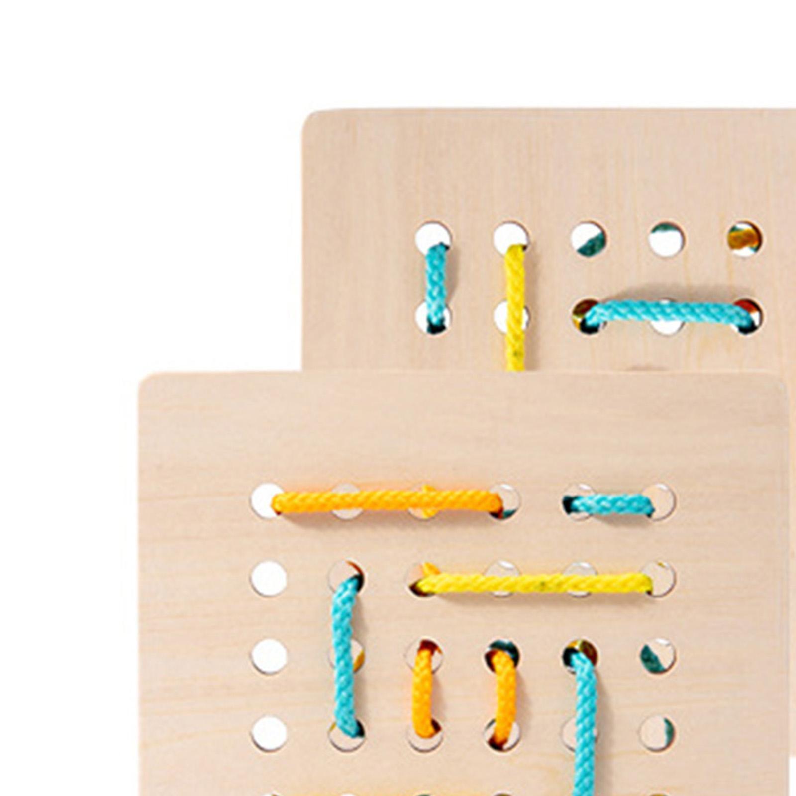 Lacing Shapes Pattern Threading Rope Game for Age 3~6 Children Birthday ...