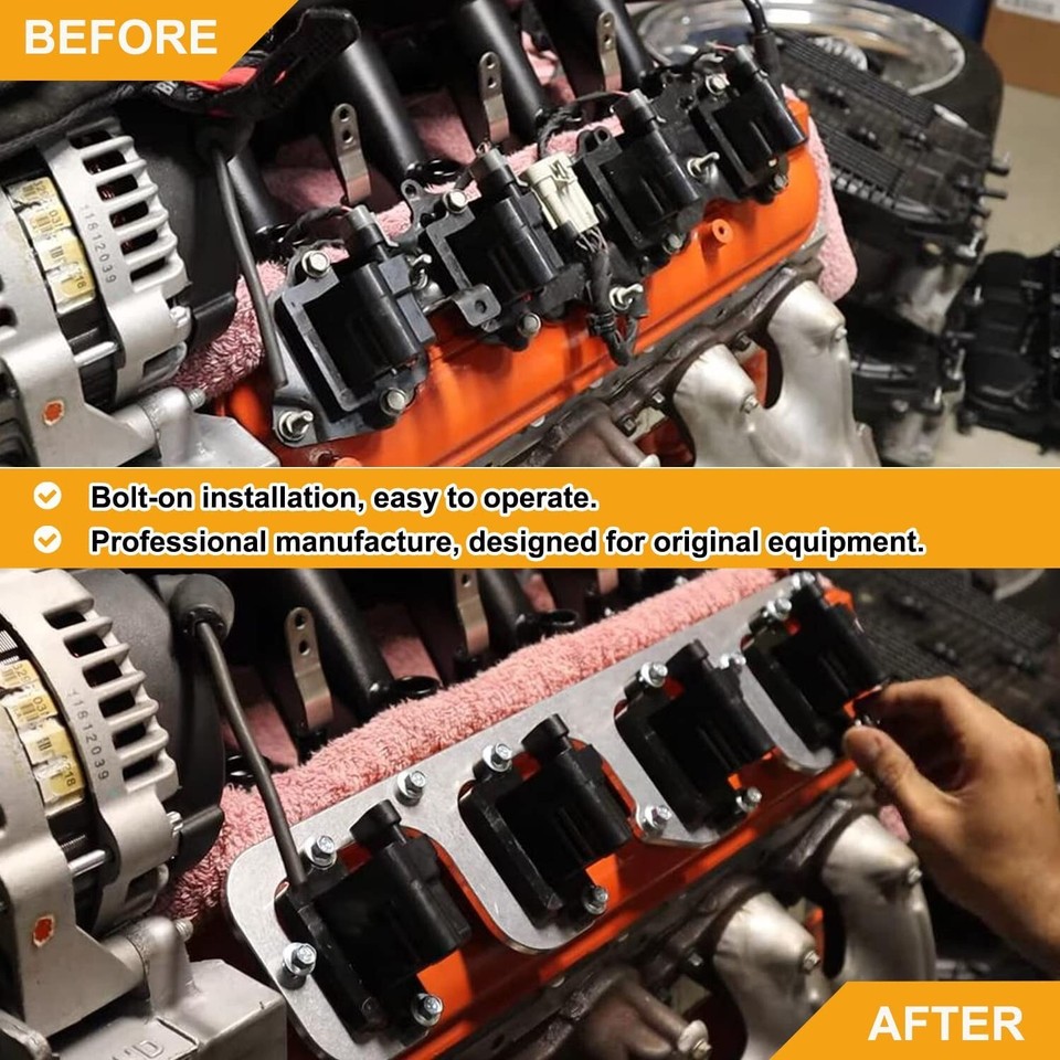 5.3L LS Square Coil Brackets Valve Cover For LS1 LS3 LS2 LQ4 LQ9 LS6 ...