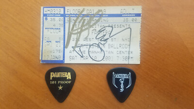 Pantera Autographed Ticket Dimebag Darrell Abbott AND Vinnie Paul ...