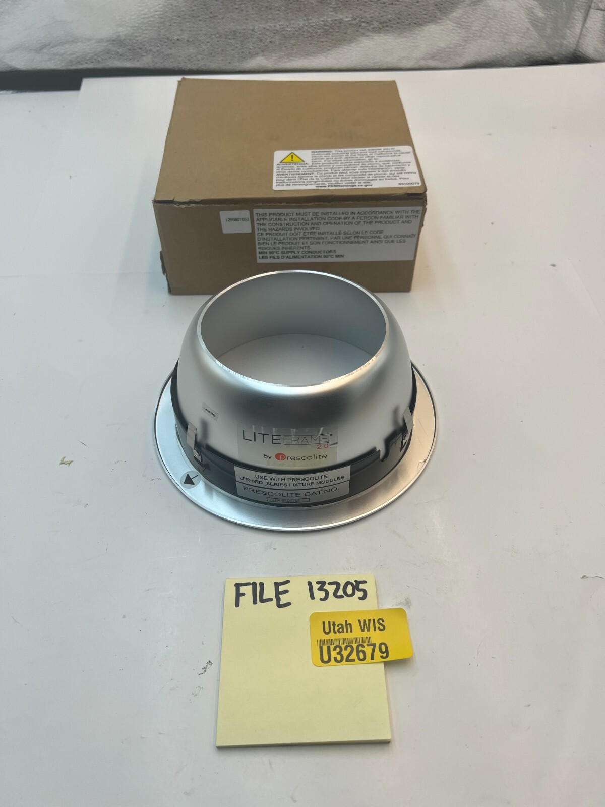 Prescolite LFR-6RD-T-SS 6" Round NMWX Downlight Trim, Clear Semi ...