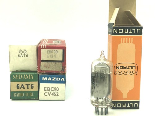 EBC90 6AT6, various labels, Vacuum Tube, lampe Röhre Valve Lampa. NOS ...
