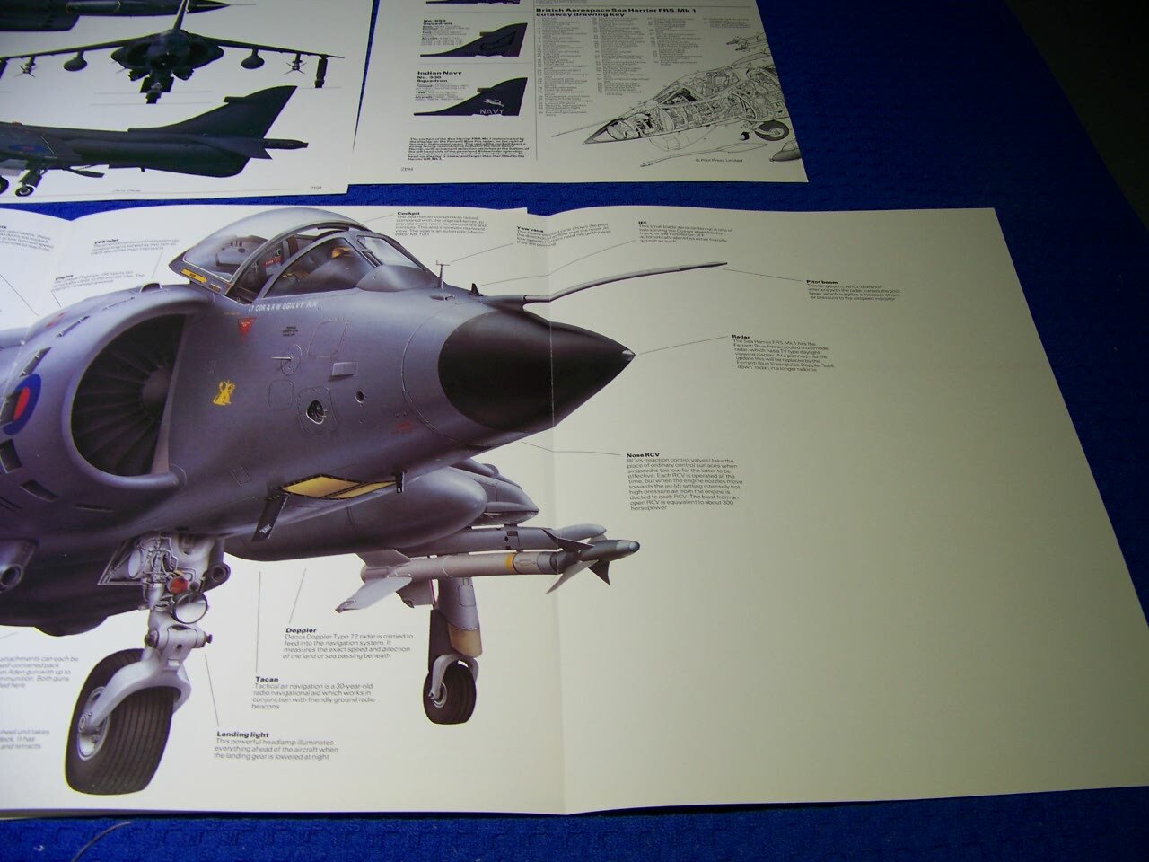 SEA HARRIER FRS & GRIFFON SPITFIRE/SEAFIRE..CUTAWAY/POSTER/3-VIEWS ...