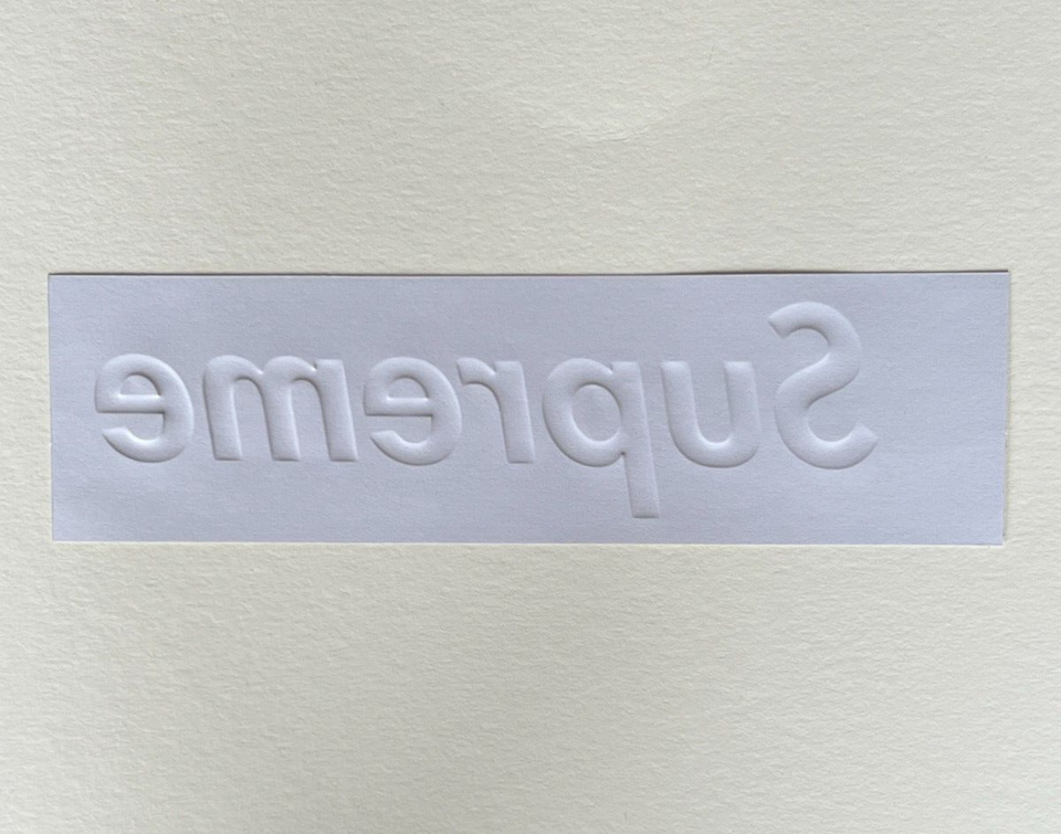 Supreme Gold Metallic Embossed Box Logo Sticker 100% Authentic FW22 ...