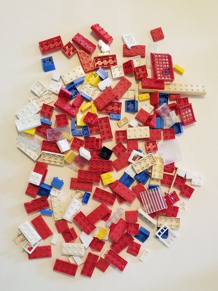 AMERICAN PLASTIC BRICKS-No. 725 Windows•Doors•Bricks Large Lot 460 ...