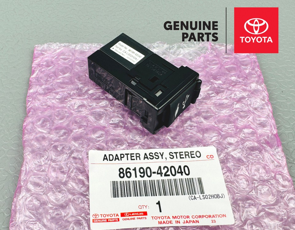 86190-42040 ADAPTER ASSY, STEREO JACK, NO.1 TOYOTA 2013-20 PRIUS MIRAI ...