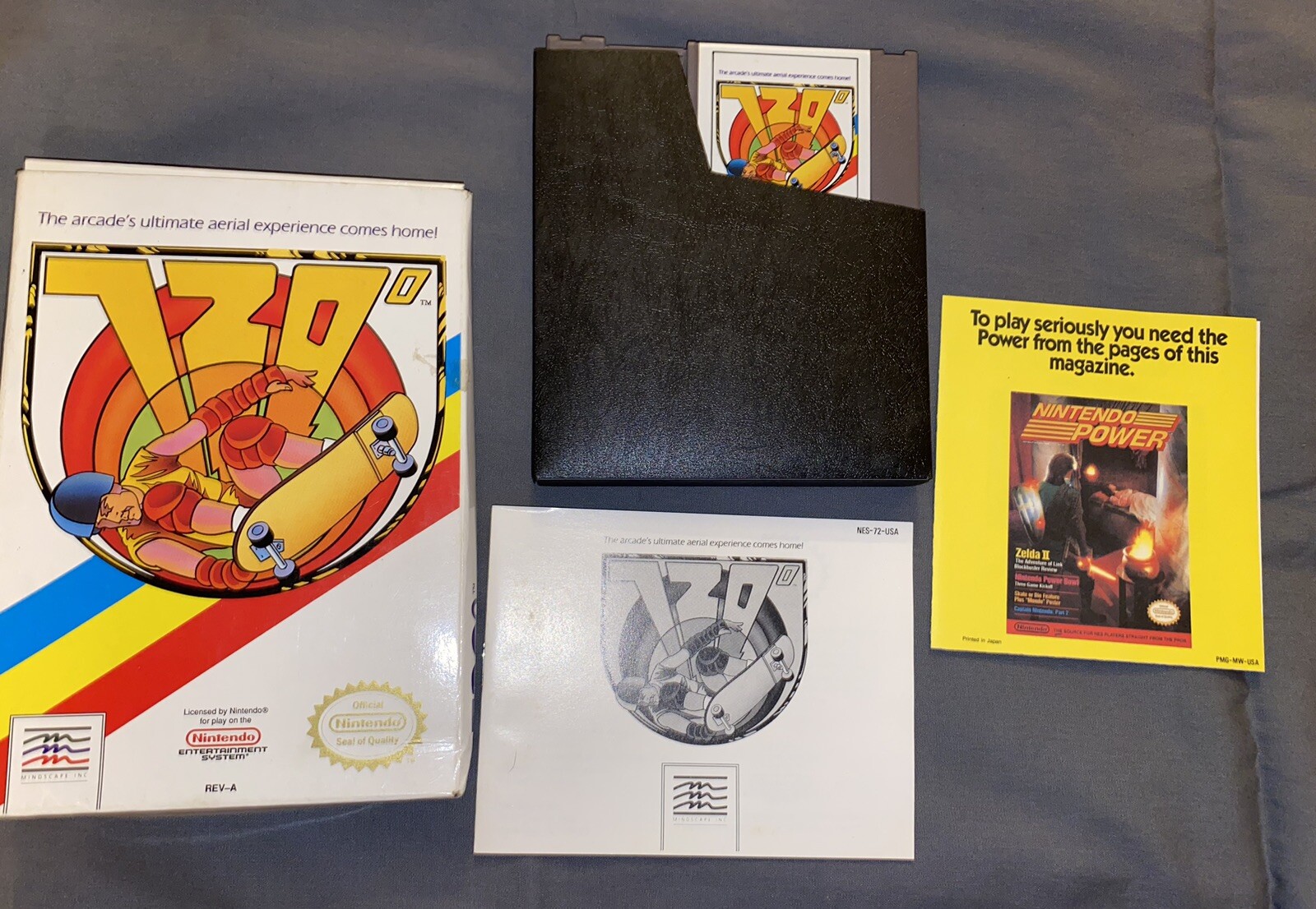 720° Degrees (Nintendo 1989) NES Skateboard Video Game with Box ...