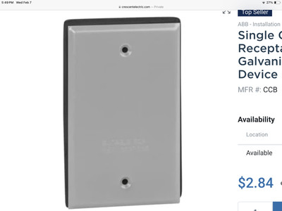 Red Dot CCB One Gang Silver Blank Covers Suitable For Wet Locations | eBay