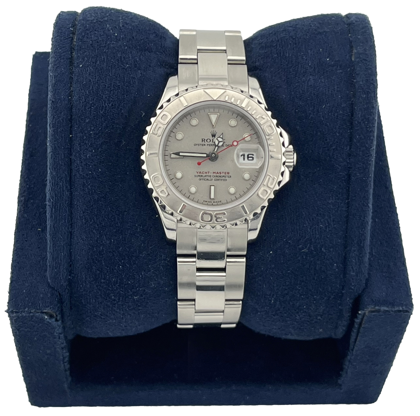 2002 Rolex Yacht-Master Automatic 29mm Platinum Dial Ladies Watch 16922 ...