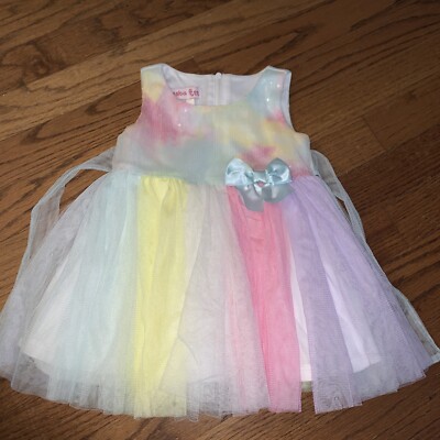 JESSICA ANN Tutu Dress Rainbow Sherbet Tie Dye Cinderella Beauty Sz 12M ...