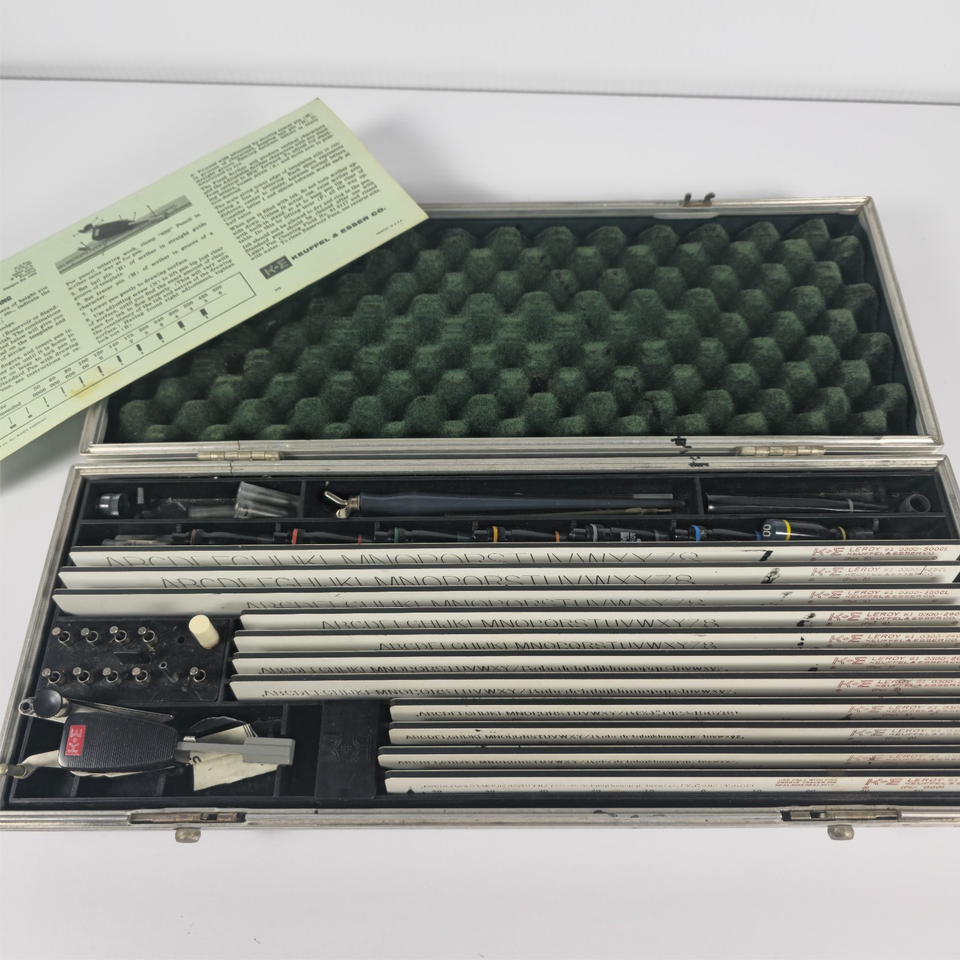 Vintage Leroy II Lettering Set by Keuffel & Esser Co. K&E Drafting ...