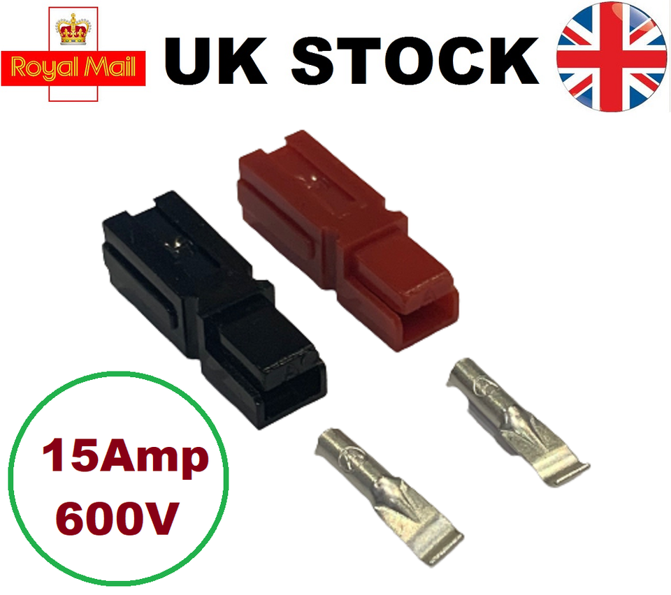 Anderson Powerpole Connectors Red Black 600V 15AMP or 45AMP Pairs Kits ...
