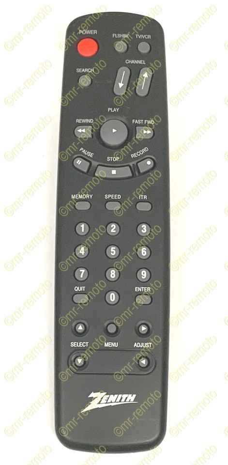 ZENITH Remote Control VRC2105 VRC2125 VRC4105 VRC4205HF VR4205HF VR4105 ...