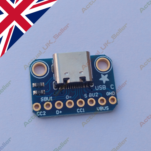 🇬🇧 Adafruit USB type C breakout board, adapter PCB, USB-C USBC module ...