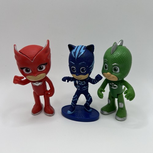 PJ Masks Figures Lot of 3 Gecko, Owlette, Cat Boy Disney Junior | eBay