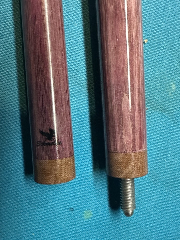 Schmelke Custom Purple Heart Break Jump Pool Cue, Brown Collar, 5/16X18 ...