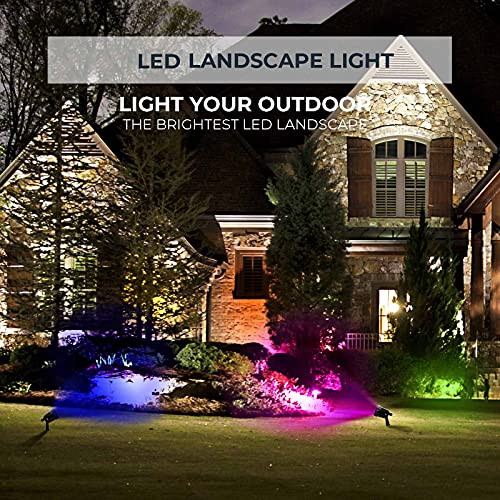 Yard Spot Lights Outdoor, 5W AC 120V RGB Colored Spotlights with Remote ...