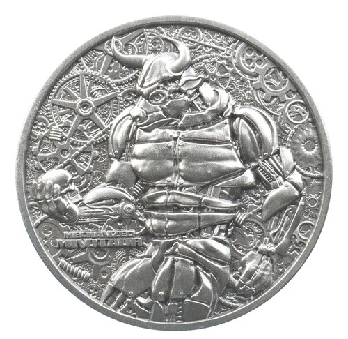 2022 Chad 10000 Francs - 2 Oz Silver Mechanized Minotaur World Coin ...
