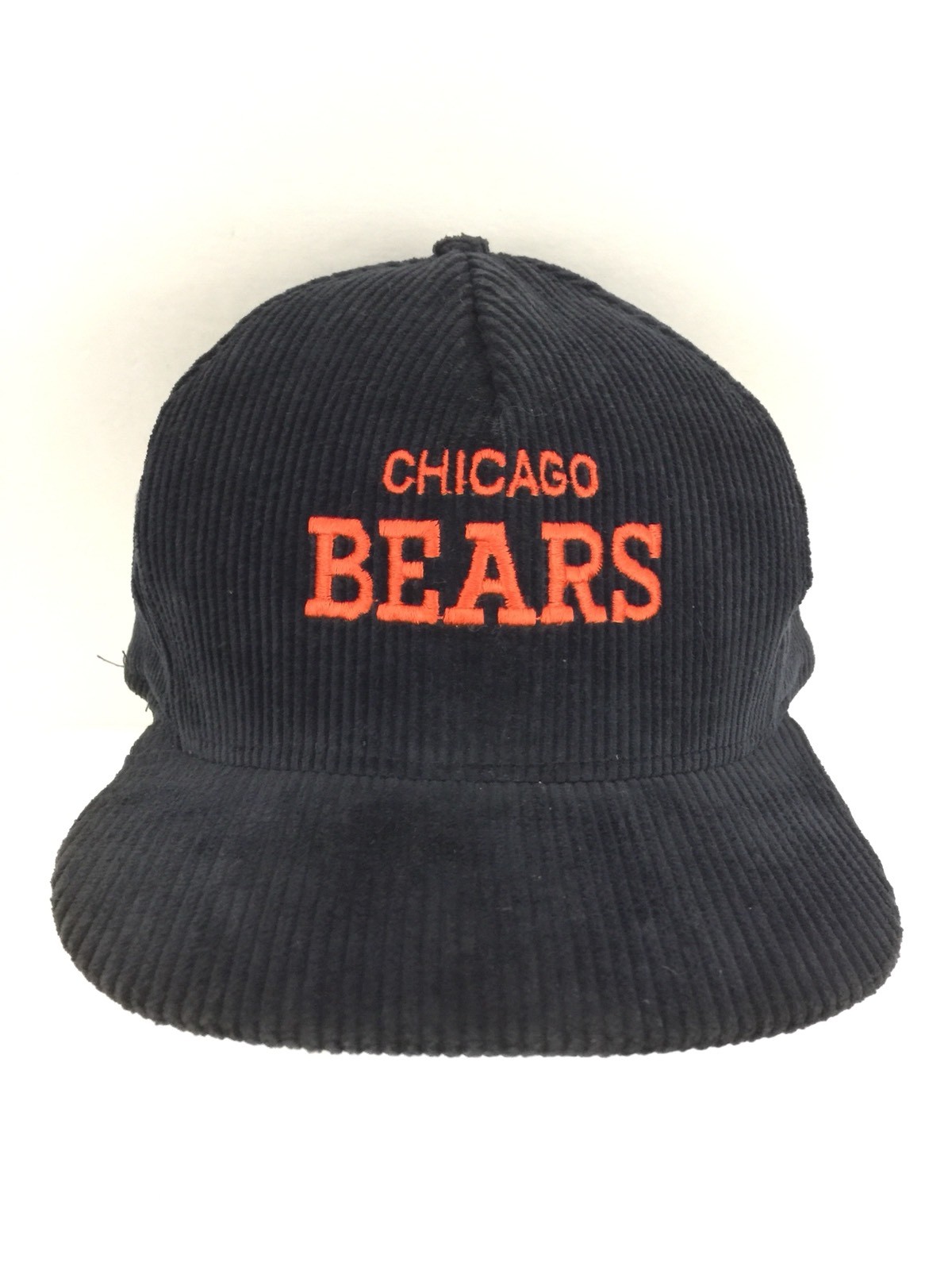 Vintage Chicago Bears Cap Corduroy Hat Color Block Script Logo Snapback ...