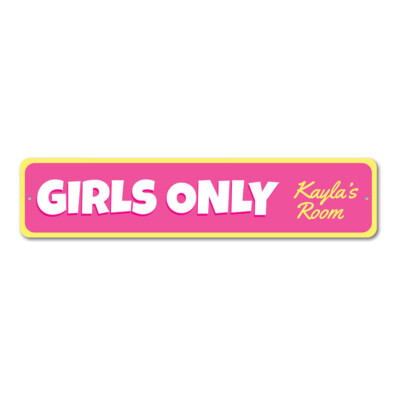 Girls Only Sign, Personalized Kid's Room Sign, Metal Girls Metal Decor ...