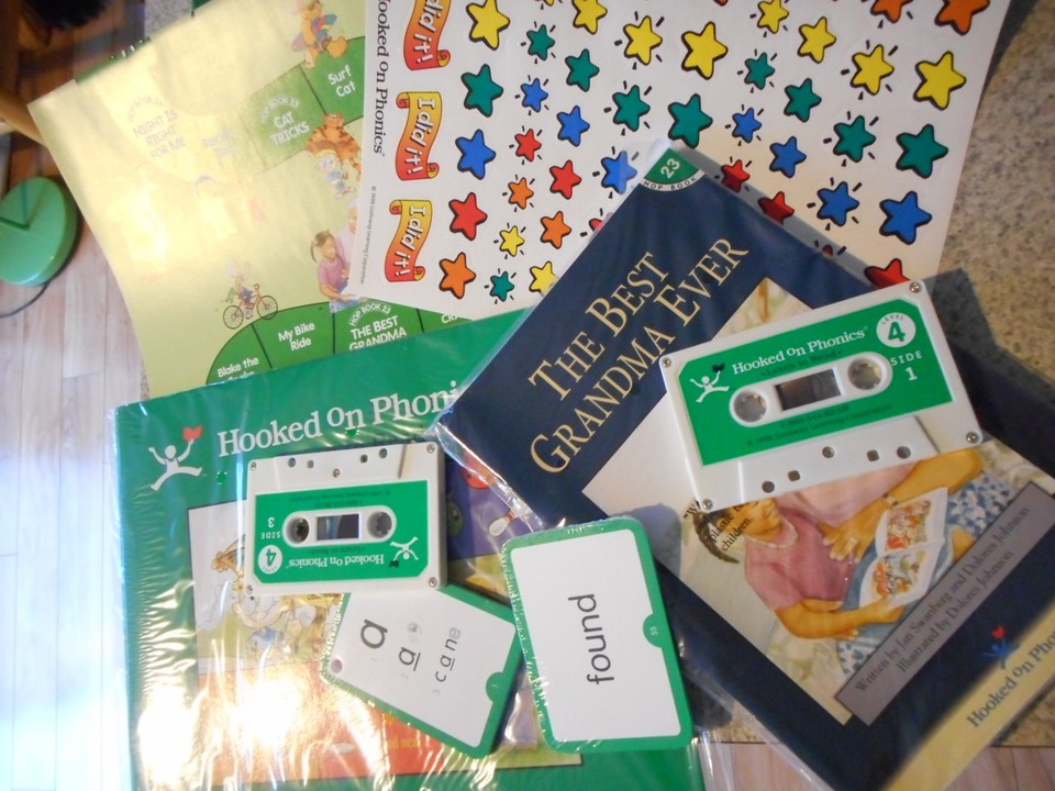 Hooked On Phonics Learn to Read Level 4 Cassette Tapes Flash Cards ...
