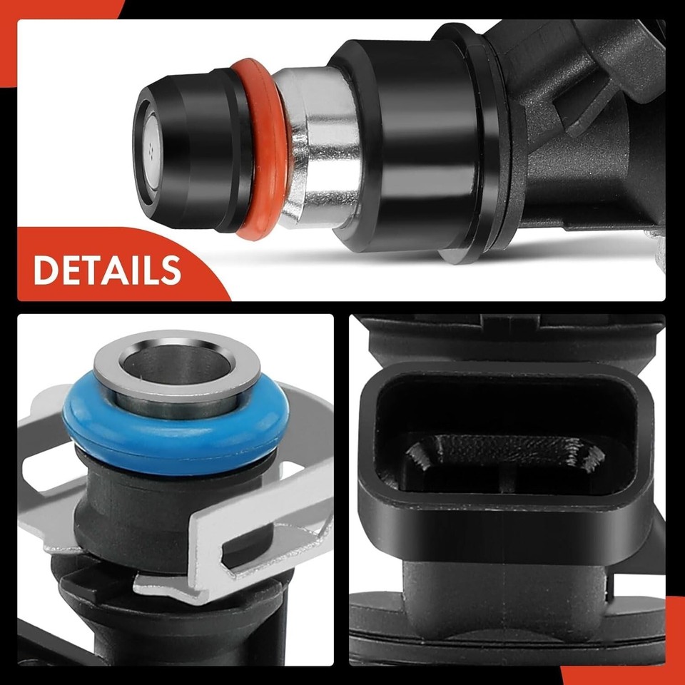 8Pcs Fuel Injectors Compatible with Chevy Silverado 1500 2500 3500 ...