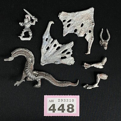 DRAG4 GREAT FIRE DRAGON & KNIGHTLY HERO DRAGON METAL MINIATURE MONSTER ...