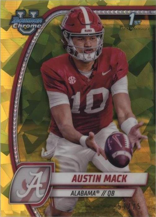 2024 Bowman University Chrome Sapphire Edition - Austin Mack #87 Yellow ...