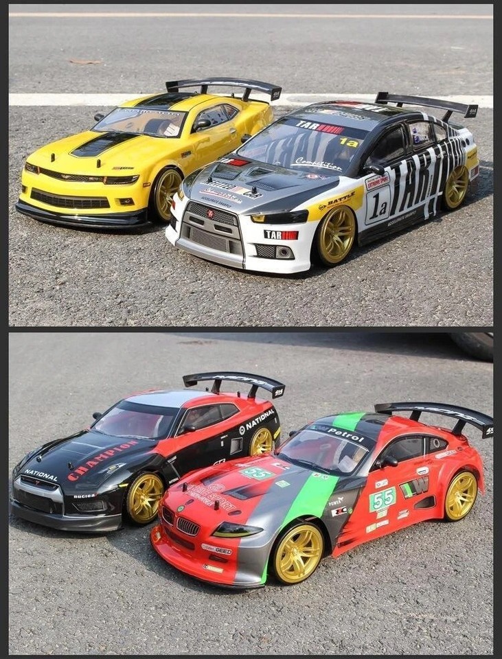 Rc Drift Car 1:10 4Wd Drifting Wheels Anti-Collision Off-Road Racing Rc ...