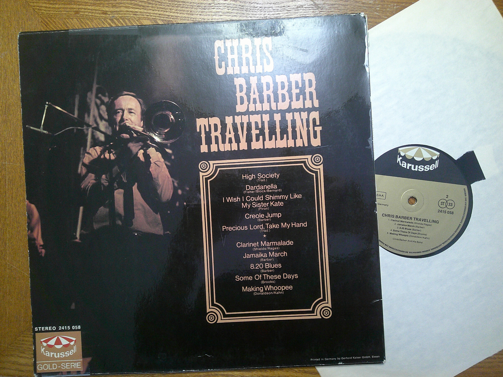 GERMANY KARUSSELL LP RECORD/CHRIS BARBER/TRAVELLING/EX+ VINYL | eBay