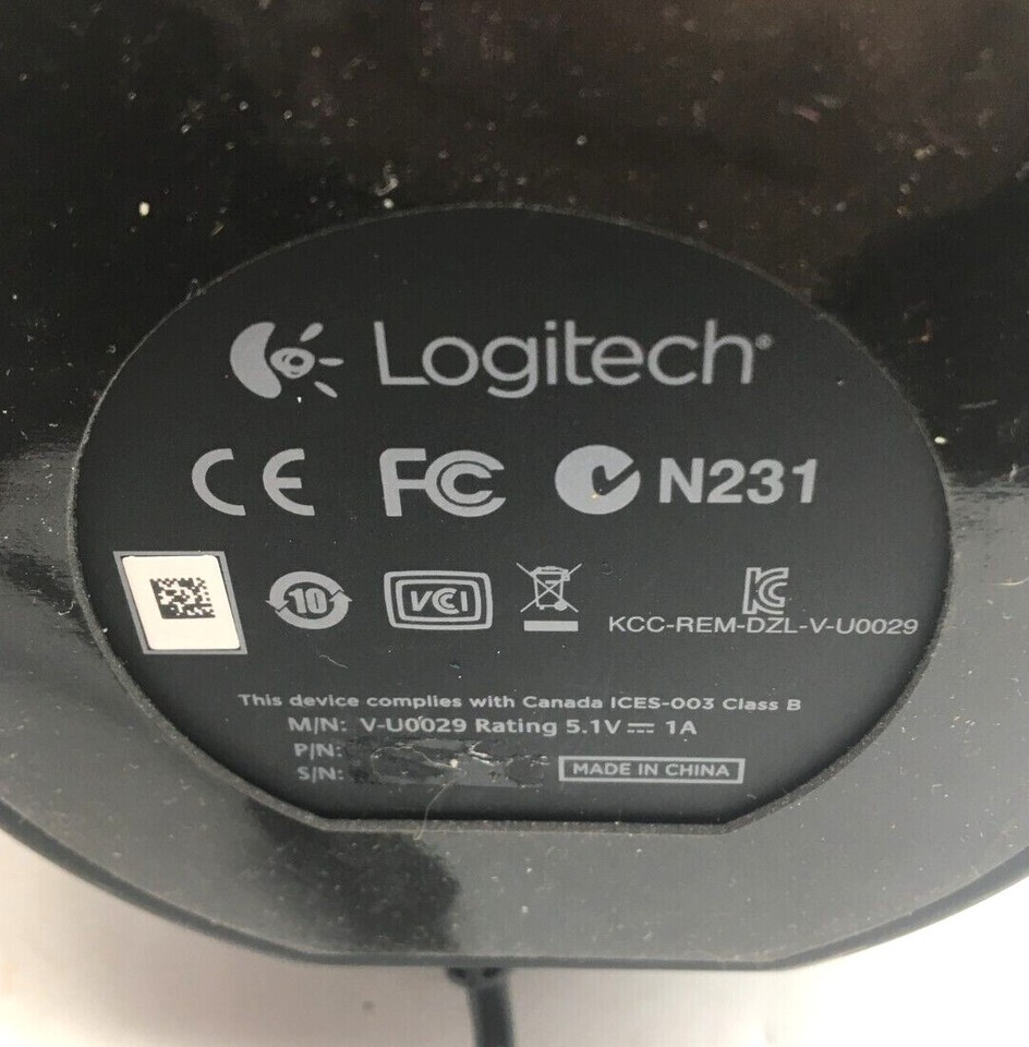 Logitech Conference Camera Black, Carl Zeiss Tessar 860-000395, N231 | eBay