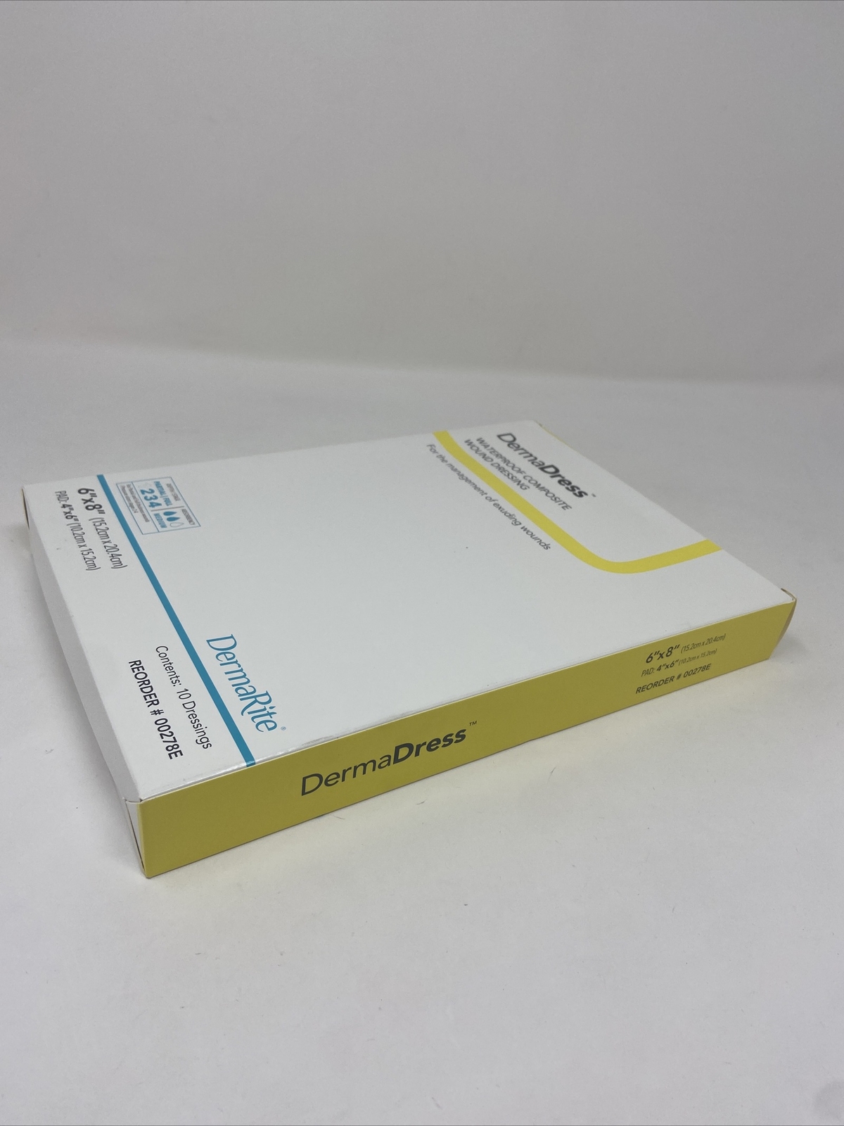 DermaDress DermaRite Waterproof Composite Dressing 6" x 8" Box of 10 ...