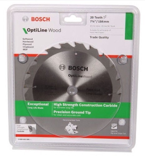 3 x Bosch Optiline Wood Circular Saw Blade 9 1/4" - 235mm 20 Teeth Fast ...