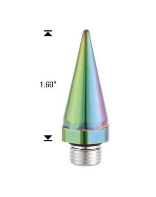 24 PCS 1/2-20 NEO CHROME SPIKE EXTENDED TIPS FITS FORD MUSTANG JEEP ...