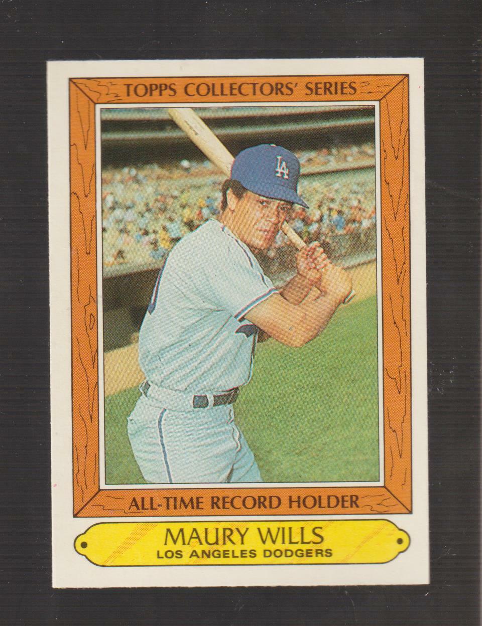 1985 Topps Collector's Series #39 Maury Wills card, Los Angeles Dodgers ...