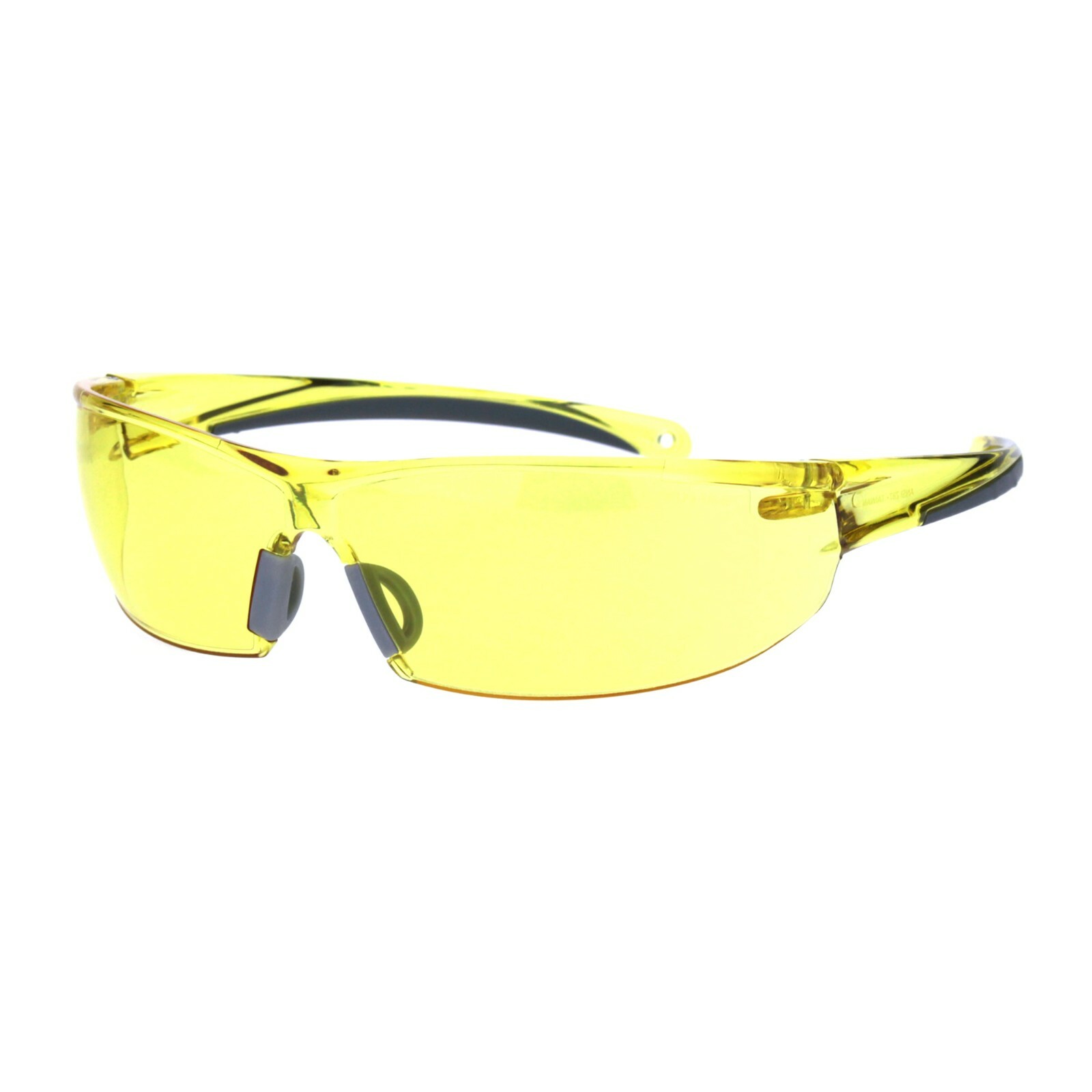 ANSI Z87+ U6 Protective Safety Glasses Yellow Lens Light Wrap Around ...