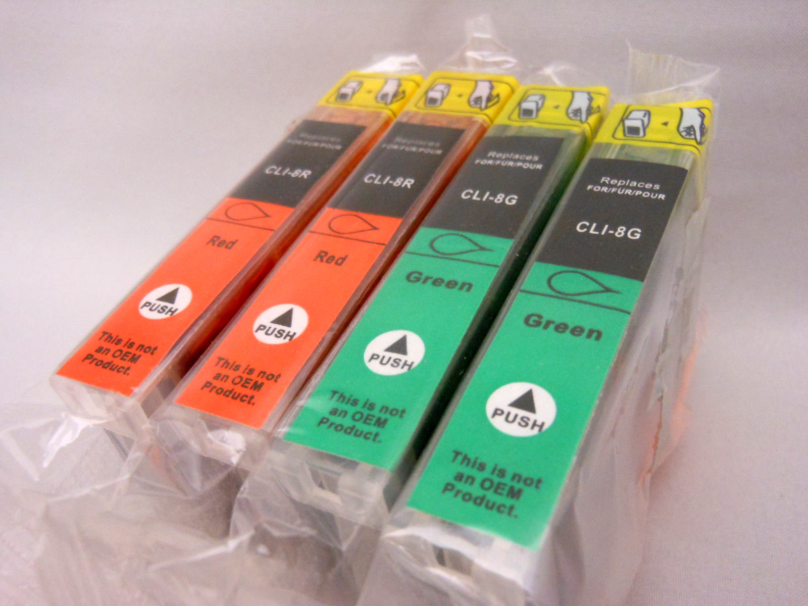 CLI8R Red CLI8G Green Ink Cartridge for Canon Pixma iP6700d iP6600d ...