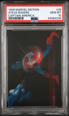 1996 Marvel Motion #25 Steve Rogers Captain America PSA 10 | eBay